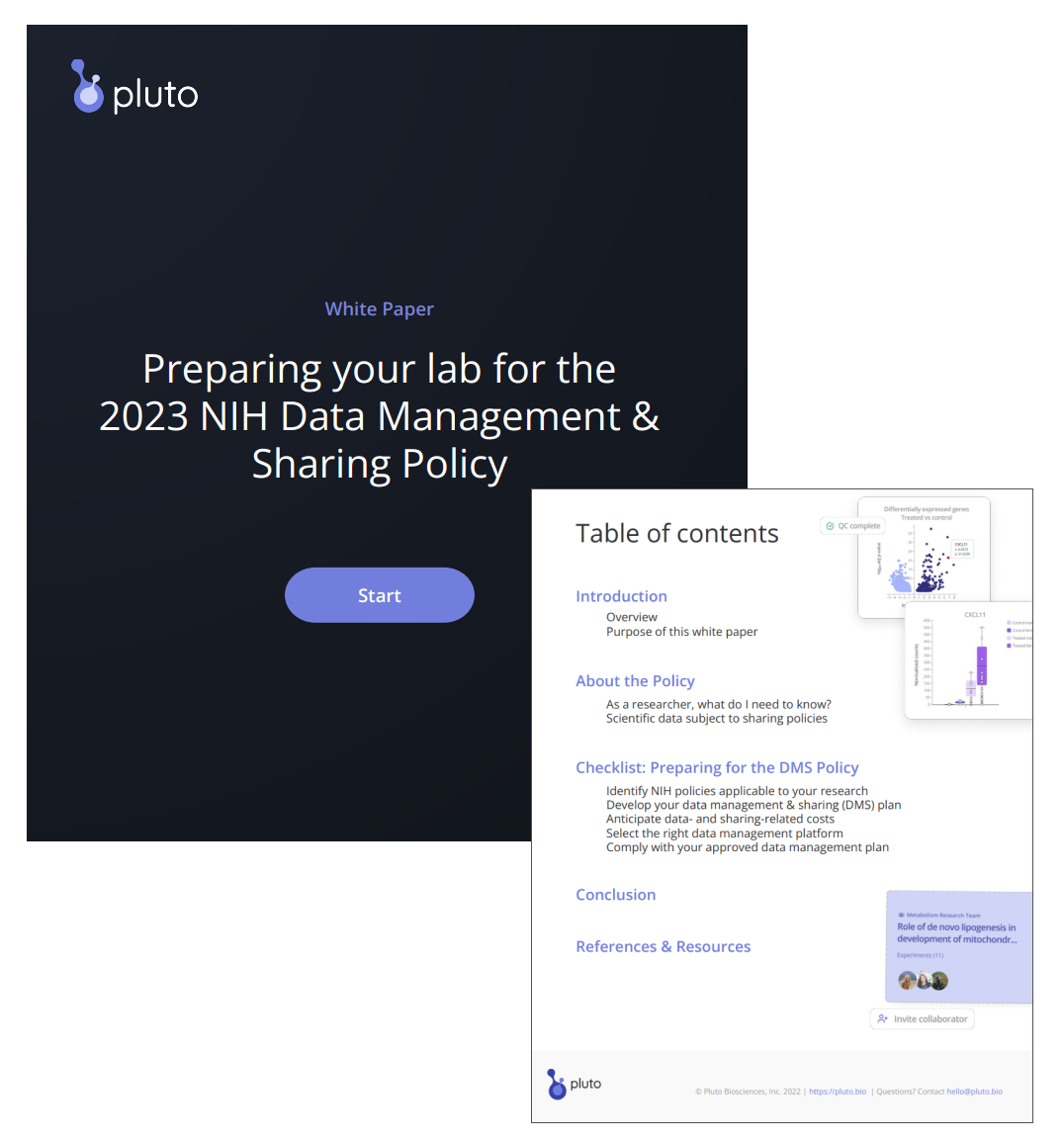 Pluto Bio - 2023 NIH Data Management & Sharing Policy White Paper